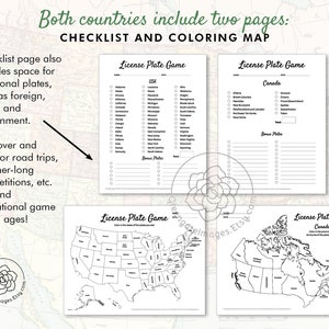 License Plate Game Printable - US and Canada, Road Trip Games ...