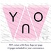 Pink Letter Banner - PRINTABLE, Editable Banner PDF. Instant Digital ...