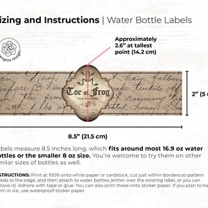 Apothecary Potion Water Bottle Labels - PRINTABLE Vintage Style ...