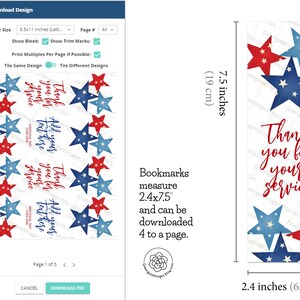Patriotic Bookmark - Personalize Corjl, 4th of July Bookmark, Book Club ...