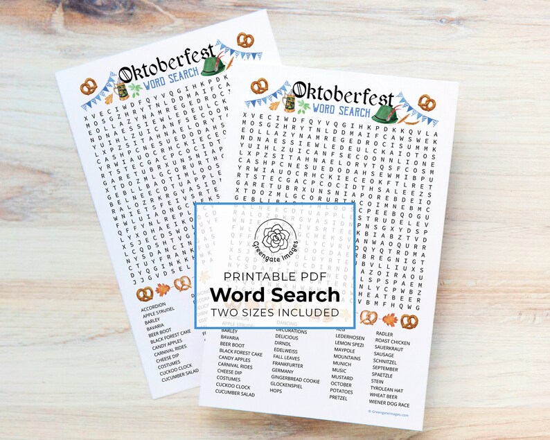 Oktoberfest Bingo: PRINTABLE 50 Card Bingo Set - Calling Cards and ...