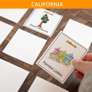 California Memory Game - PRINTABLE Downloadable Activity PDF. Matching ...