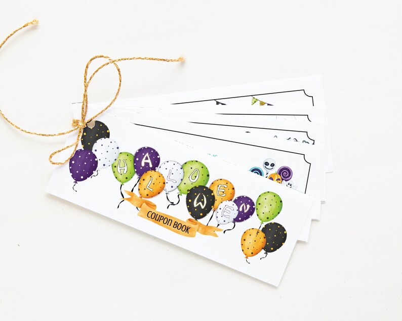 Halloween Coupon Template: Printable Coupon Book, Editable Coupons, Diy ...