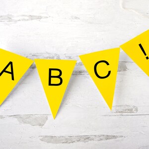 Yellow Letter Banner - PRINTABLE, Editable Banner PDF. Instant Digital ...