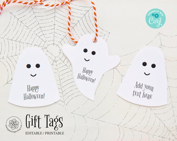 Halloween Ghost Gift Tags Printable Gift Tags Favor Tags | Etsy