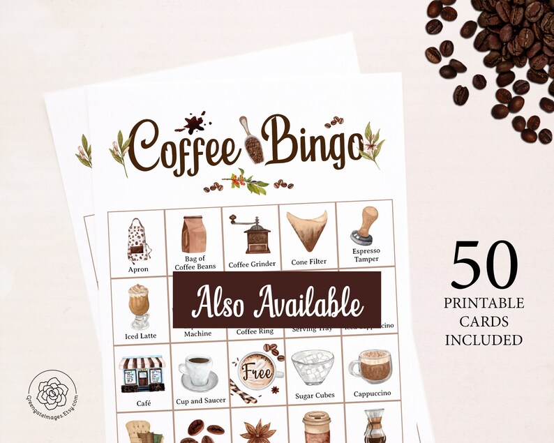 Coffee Bunting - PRINTABLE Coffee-themed Banner Flags W Coffee Beans ...