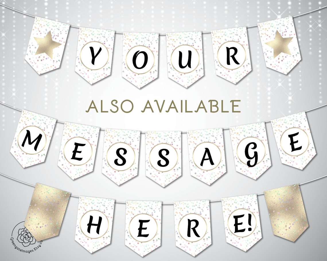 Personalized Letter Banner Message Banner Custom Message | Etsy