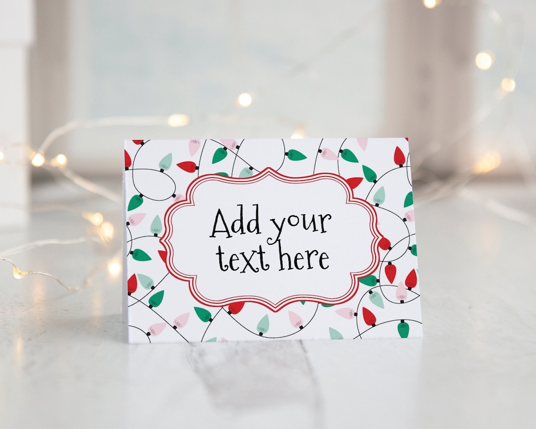 Christmas Light Buffet Signs PRINTABLE Place Cards, Christmas Party ...