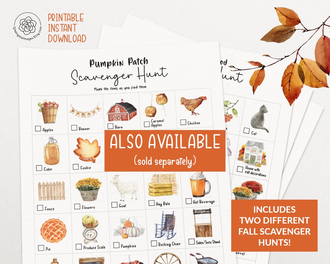 Pumpkin Patch Bingo Cards: PRINTABLE Bingo With Labeled | Etsy