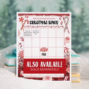 FILLABLE Christmas Town Bingo Template: 50 Cards Printable Pdf ...