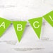 Lime Green Letter Banner - PRINTABLE, Editable Banner PDF. Instant ...