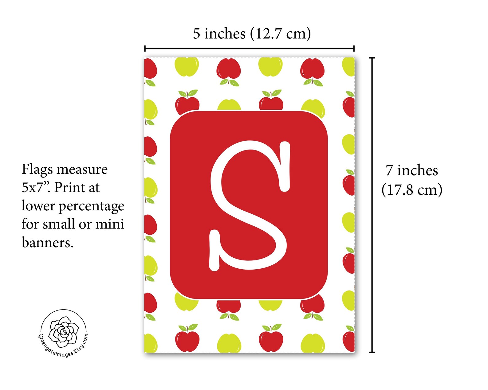 Apple Message Banner: PRINTABLE Teacher Name Bunting, Edit Text in ...
