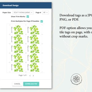 Shamrock Gift Tags St. Patrick's Day Printables Corjl - Etsy