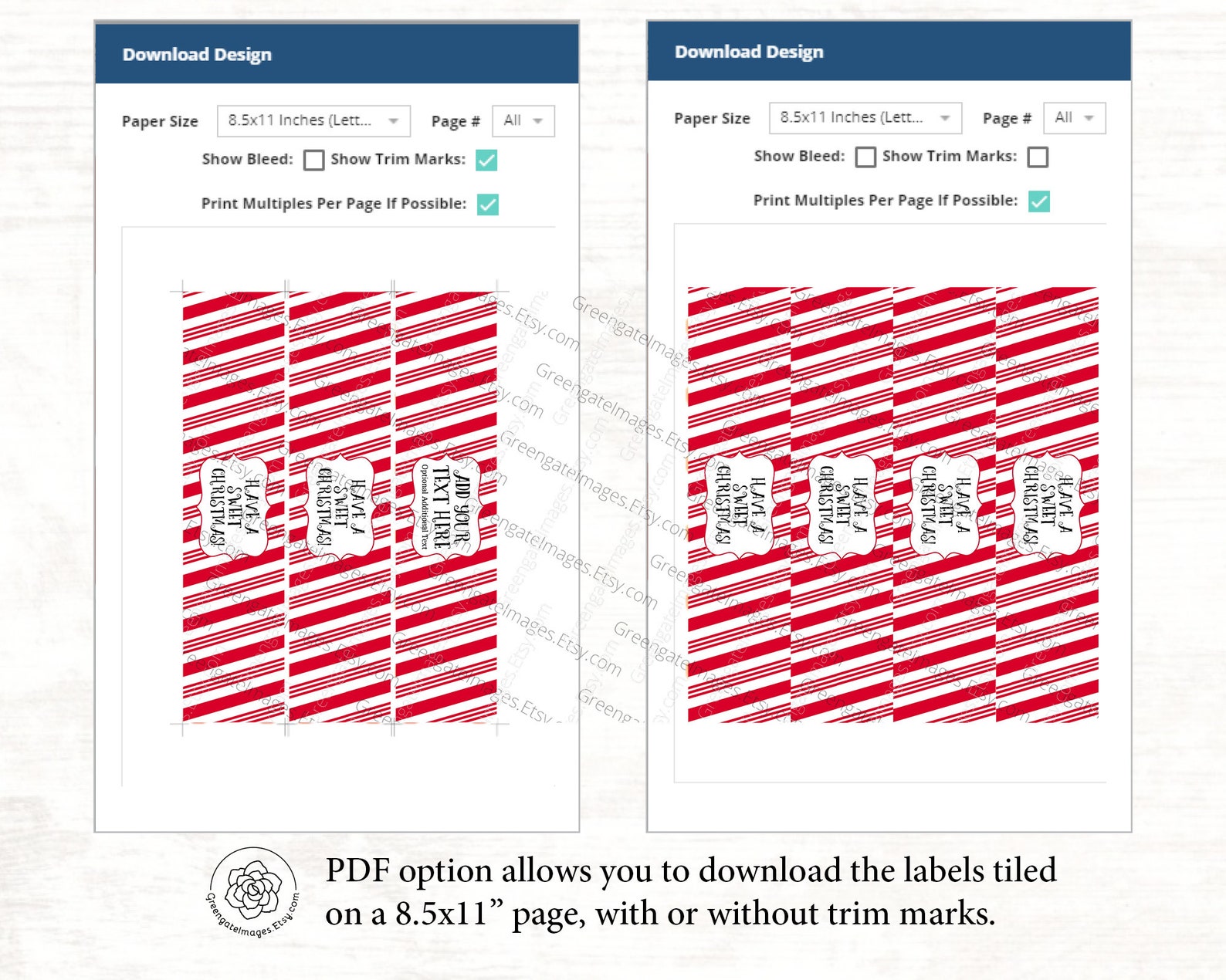 Christmas Water Bottle Label - Printable, Corjl Editable, Beverage Wrap ...