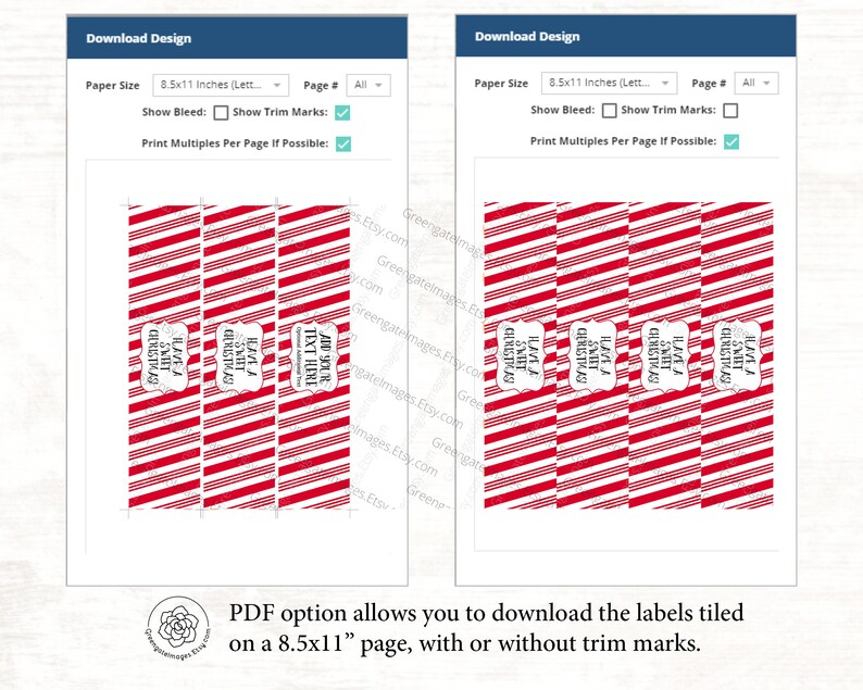 Christmas Water Bottle Label Printable Corjl Editable | Etsy