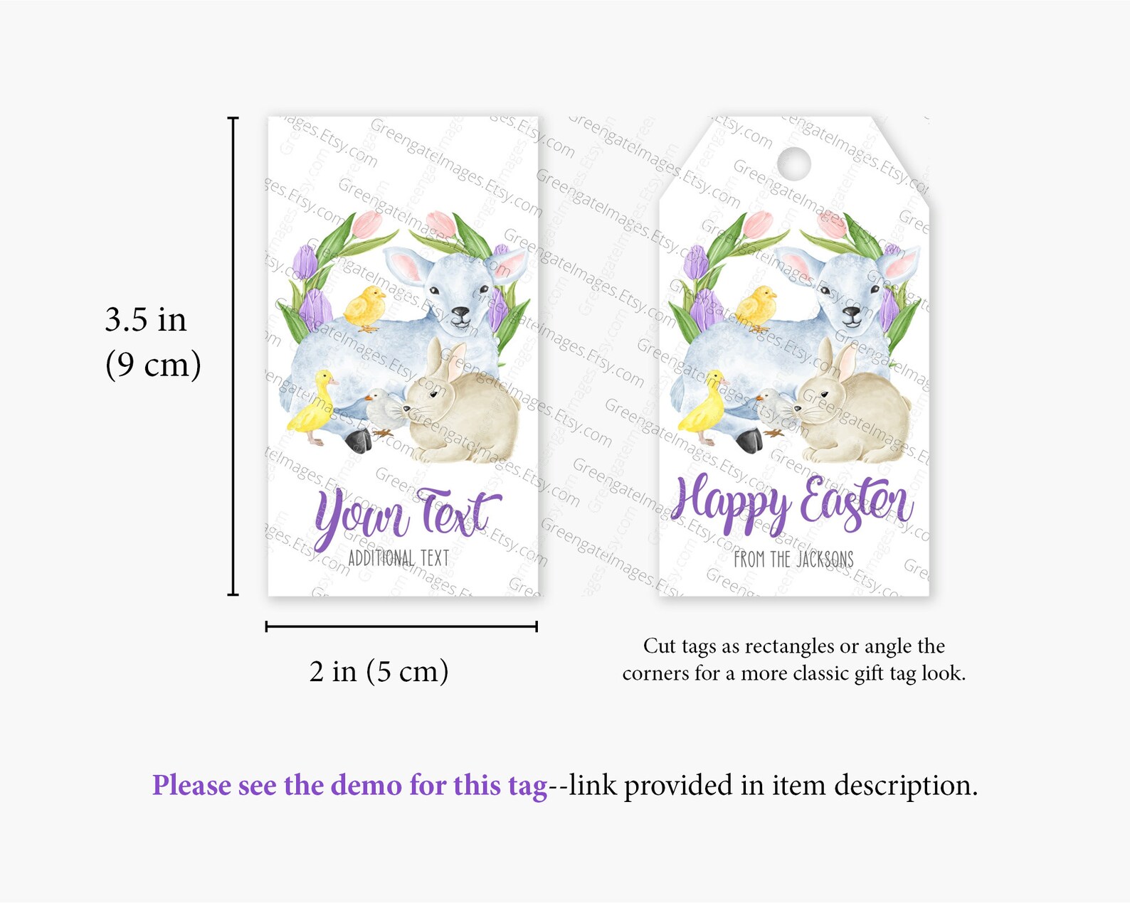 Easter / Spring Gift Tags Printable Gift Tags Editable | Etsy
