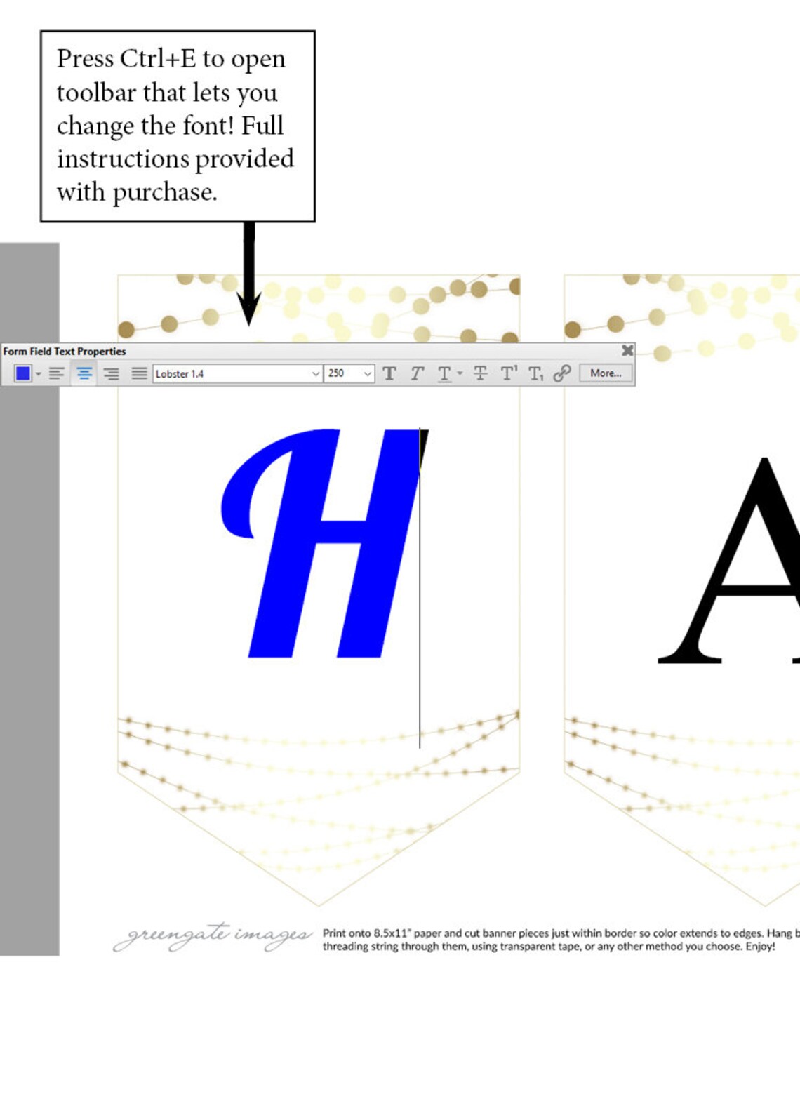 Personalized Letter Banner Message Banner Custom Message | Etsy