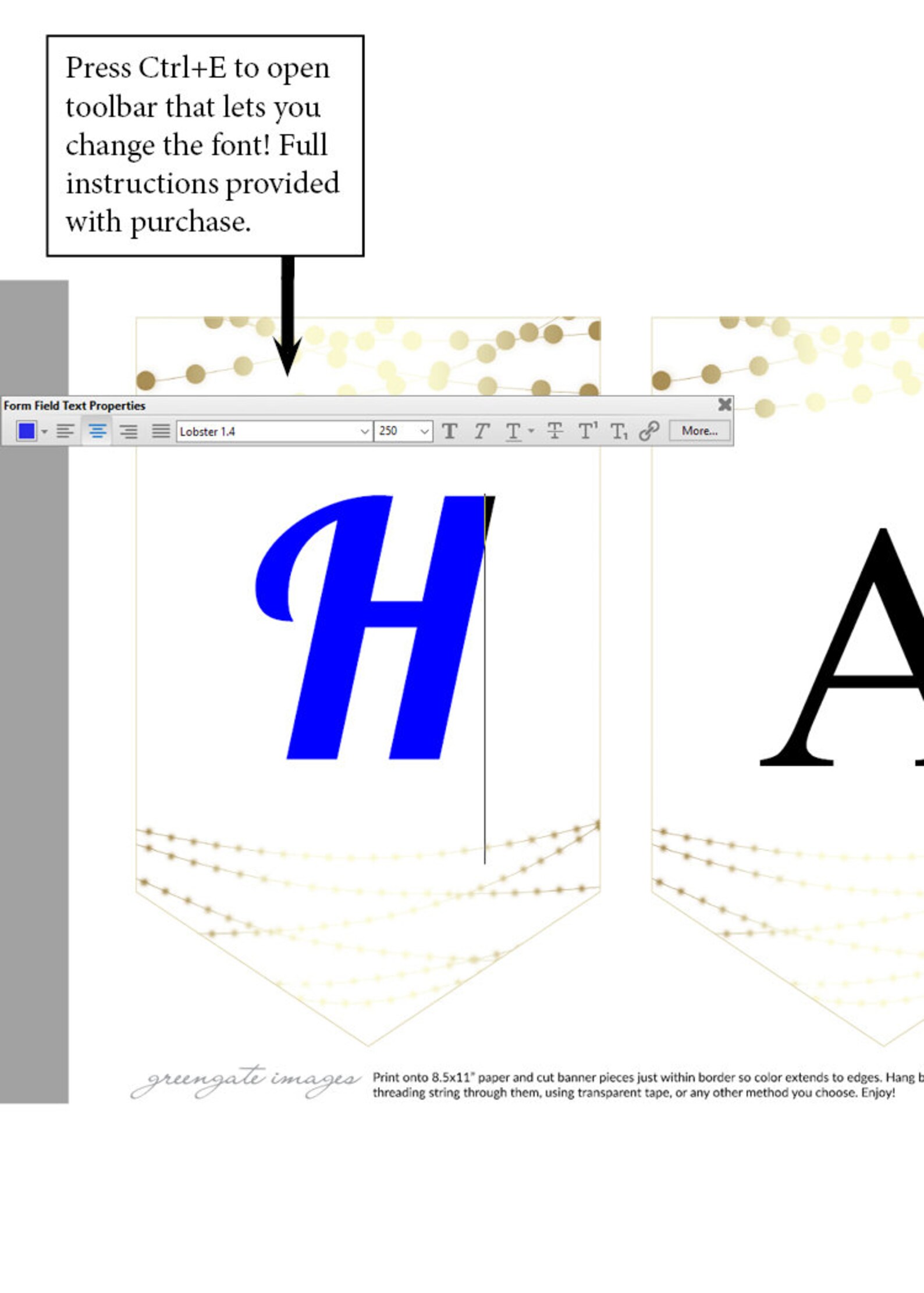 Personalized Letter Banner Message Banner Custom Message | Etsy