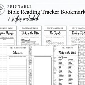 Bible Tracking Bookmarks - PRINTABLE Download PDF. Bible Reading Plan ...