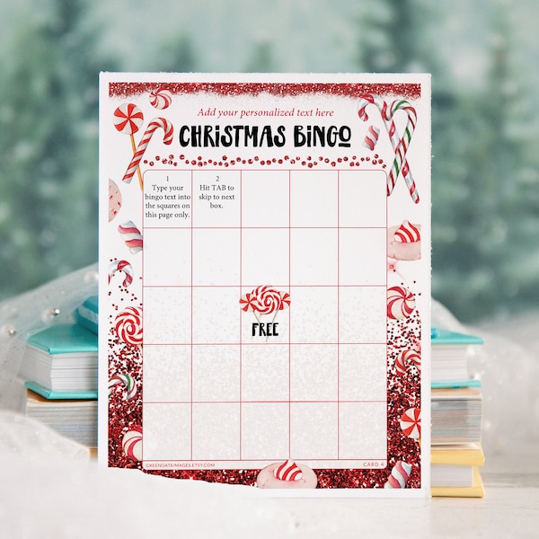 Free Blank Christmas Card Template - Etsy