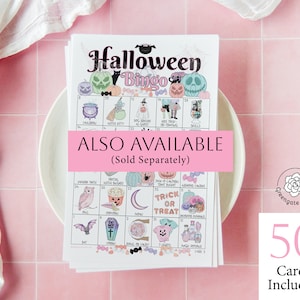 Witch Bingo Game - 50 PRINTABLE Unique Cards. Instant Digital Download ...