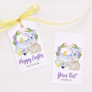 Easter / Spring Gift Tags Printable Gift Tags Editable | Etsy