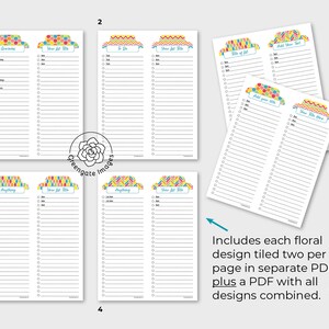 Printable List Paper - Editable/fillable Instant Download PDF. To-do ...