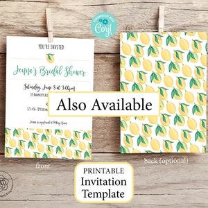 Lemon Bunting Printable - Lemon Party Decor, Printable Banner, Yellow ...