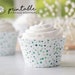 Green Confetti Spots Cupcake Wrapper - PRINTABLE Instant Download PDF ...