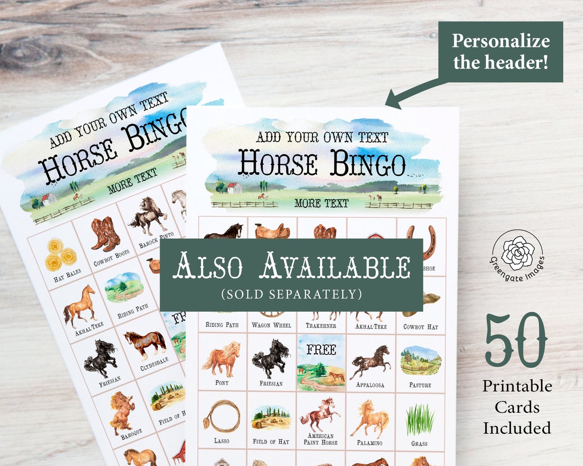 Farm Bingo: 50 Printable Bingo Cards Great for Farm-themed | Etsy