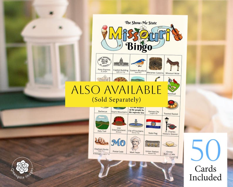 Missouri Memory Game - PRINTABLE Downloadable Activity PDF. Matching ...