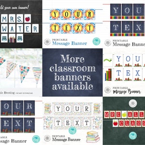 Books Message Banner - PRINTABLE Template. Add Your Text in Corjl ...