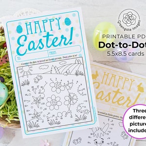 Easter Dot-to-dot Pack PRINTABLE Connect-the-dots Coloring Page, Easter ...
