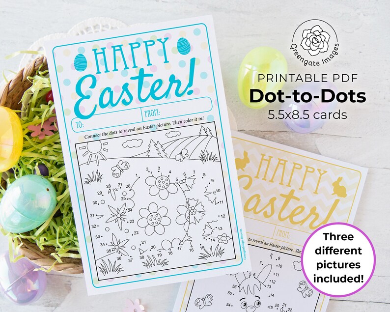 Easter Dot-to-dot Pack PRINTABLE Connect-the-dots Coloring - Etsy