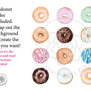 Donut Gift Tags Printable Gift Tag, Editable Corjl, Favor Bag Tag, Hang ...