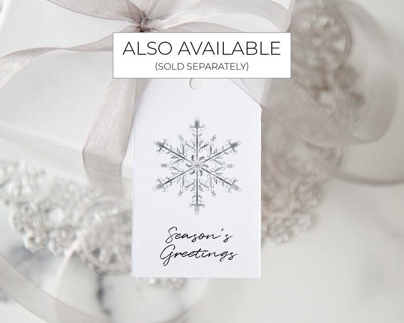 Gold Snowflake Gift Tags PRINTABLE Template That You Edit on - Etsy