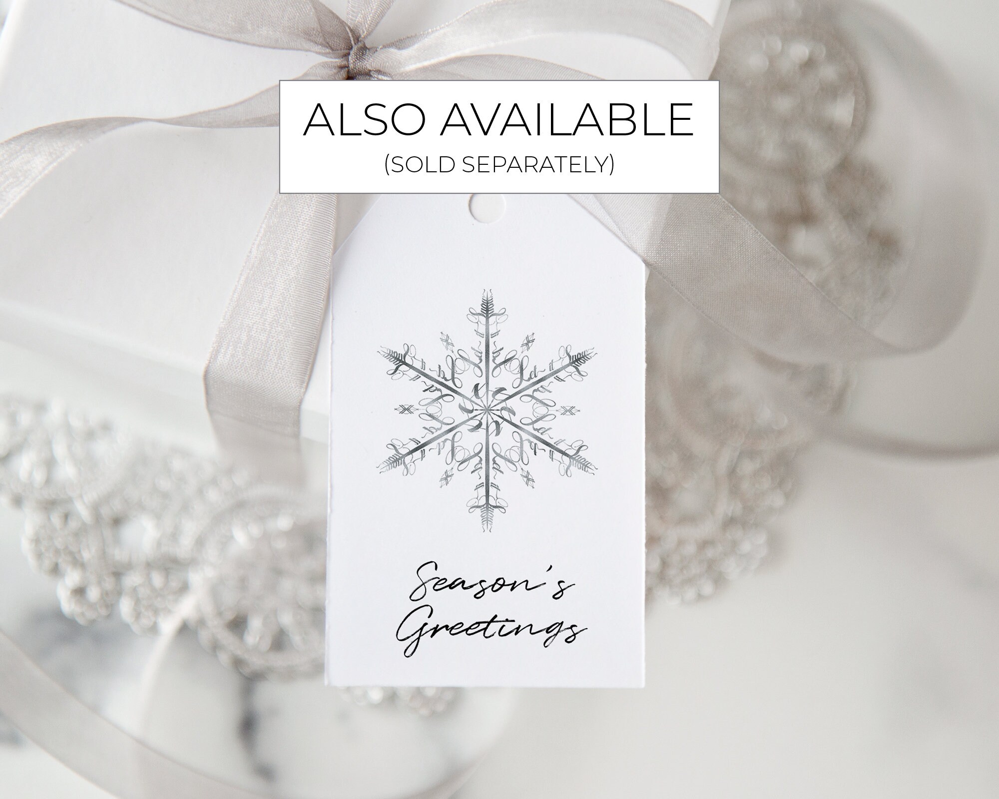 Gold Snowflake Gift Tags - PRINTABLE Template That You Edit on the ...