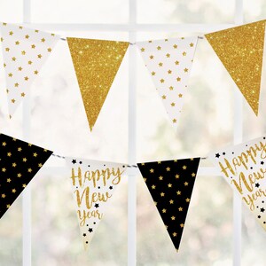 Happy New Year Bunting - Party Printable, Digital Banner, Garland ...