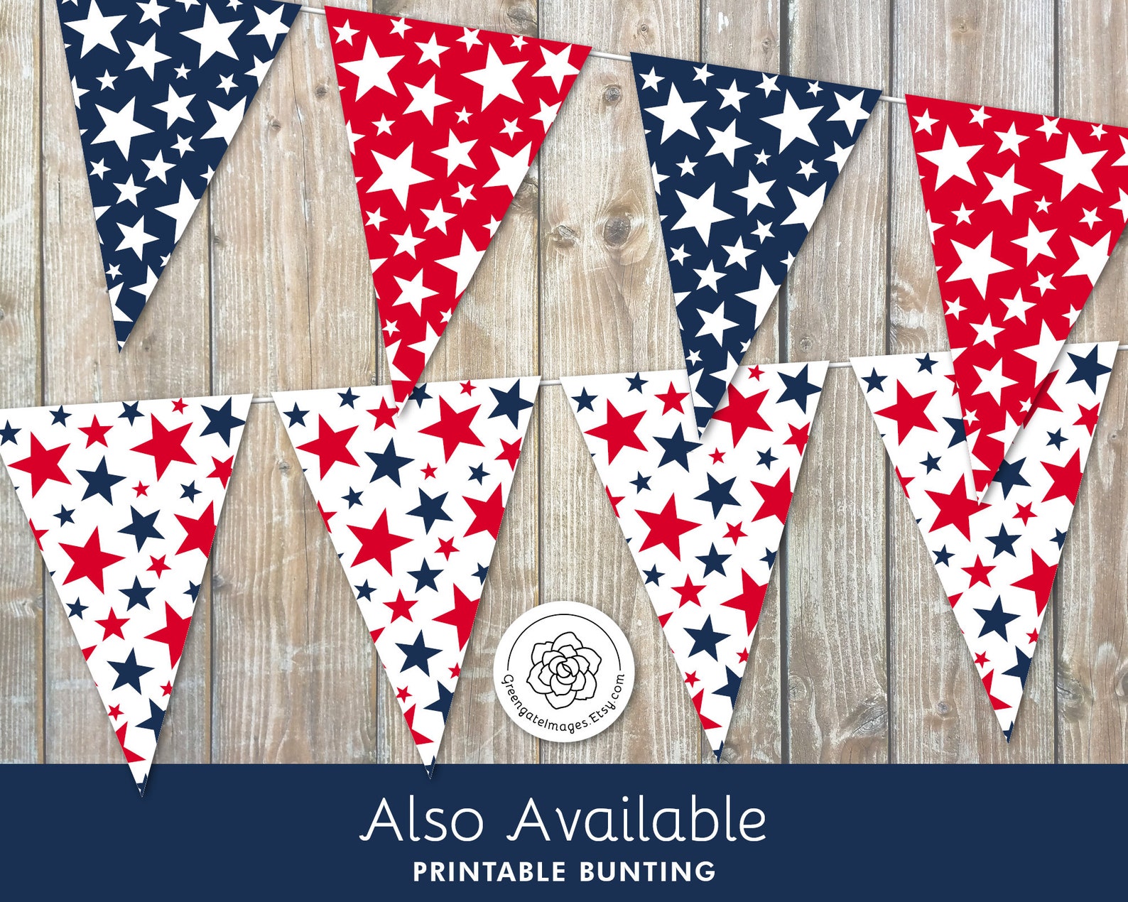 American Flag Bunting Banner Stars And Stripes Etsy