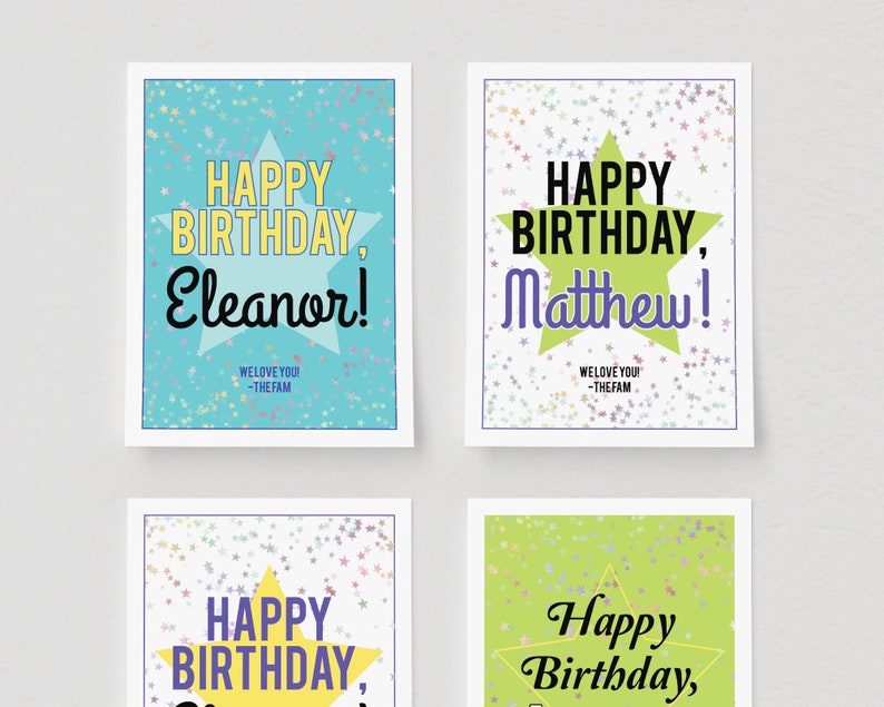Editable Birthday Sign Editable Corjl 8.5x11 Inch Custom - Etsy
