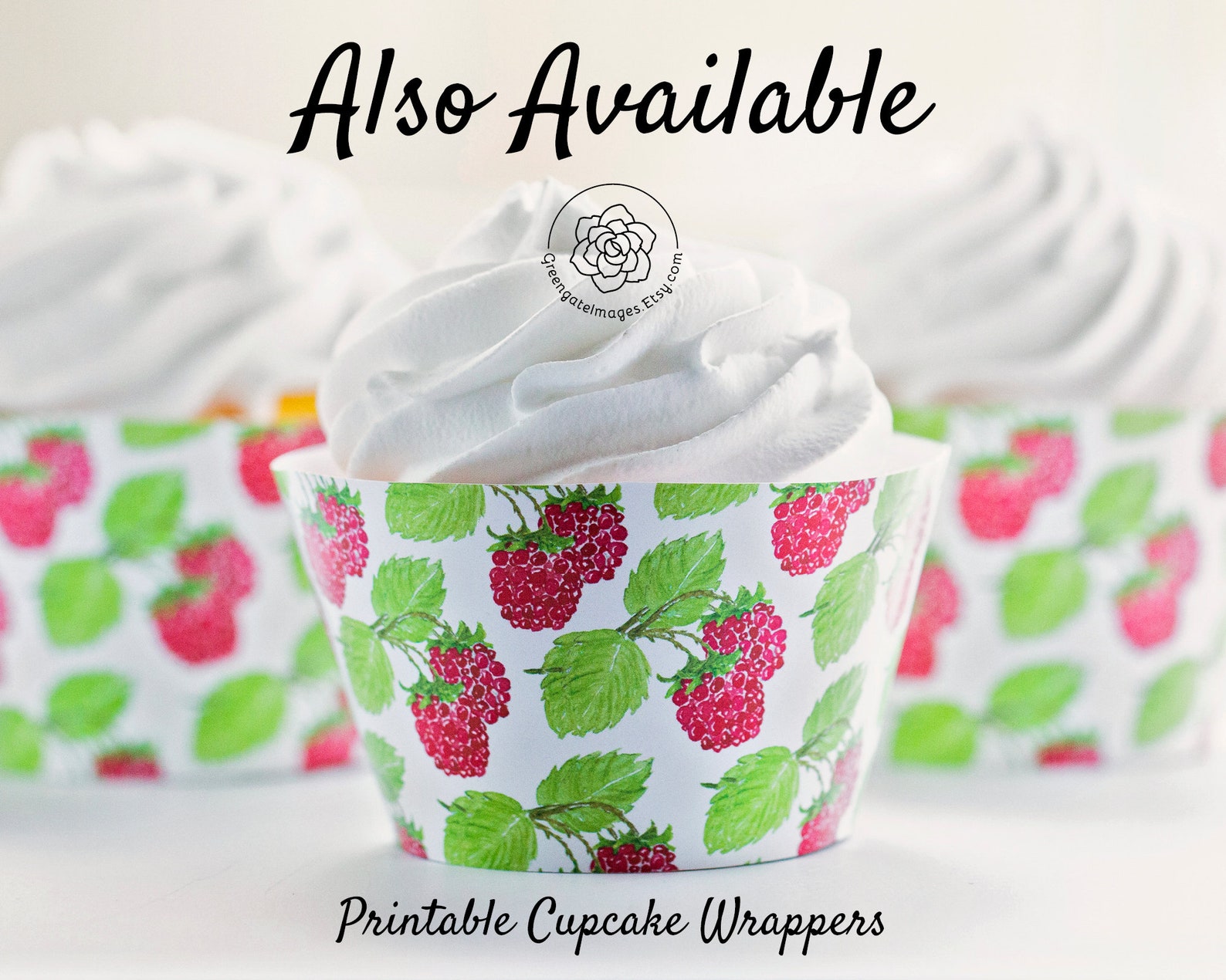 Raspberry Gift Tags Printable Gift Tag Editable Corjl - Etsy