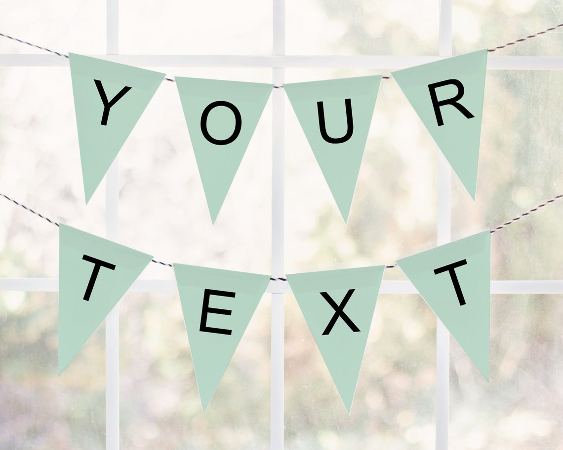 Mint Fillable Banner - PRINTABLE, Editable Banner PDF. Instant Digital ...
