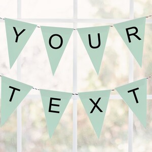 Mint Fillable Banner - PRINTABLE, Editable Banner PDF. Instant Digital ...