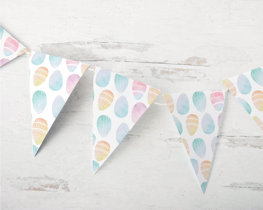 Easter Bunting - PRINTABLE Banner Flags, Instant Digital Download ...
