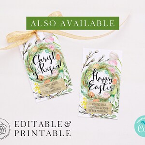 Easter / Spring Gift Tags Printable Gift Tags Editable | Etsy