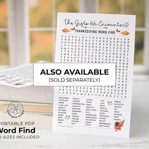 Thanksgiving History Word Find - PRINTABLE Downloadable Activity. Word ...