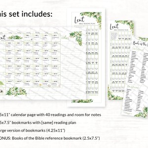 Lent Bible Reading Plan - Bookmarks and Calendar - Printable Lenten ...