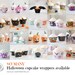 Black Cat Cupcake Wrappers - PRINTABLE Halloween Cupcake Wrappers, Cute ...