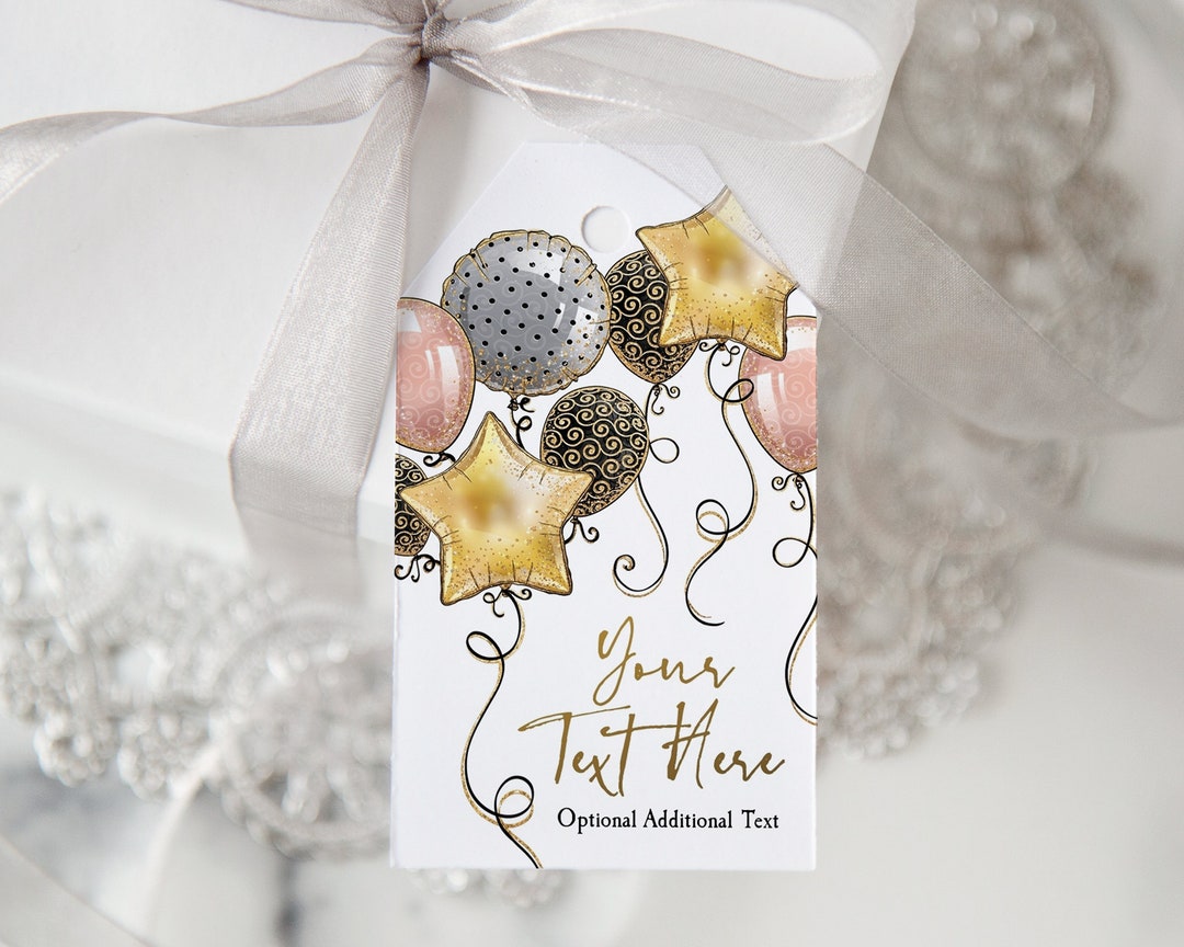 New Year's Gift Tag Editable in Corjl, Party Printables, Favor Tag ...