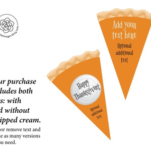 Pumpkin Pie Gift Tags - CORJL Editable, Favor Tags, Printable Hang Tags ...